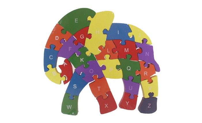 Vzdělávací dřevěné puzzle slon var.6 | Venda.cz - Slevový portál se zbožím