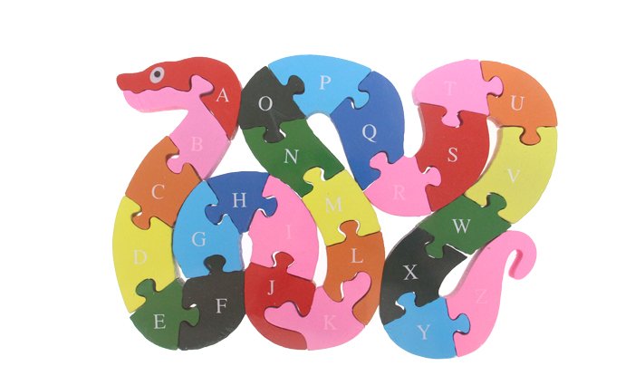 Vzdělávací dřevěné puzzle had var.1 | Venda.cz - Slevový portál se zbožím