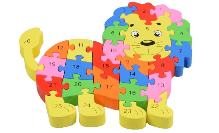 Vzdělávací dřevěné puzzle lev | Venda.cz - Slevový portál se zbožím